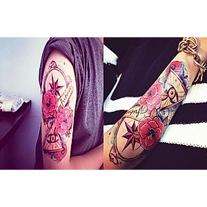 DaLin Extra Large Temporary Tattoos Full Arm and Half Arm Tattoo Sleeves for Men Women 20 Sheets