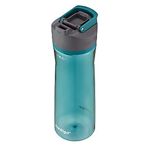 Contigo AUTOSEAL Cortland 24oz Water Bottle, BPA-Free Plastic, Spill, Leak-Proof Lid, and Carry Handle, Dishwasher Safe, Spirulina, 24 Ounce (Pack of 1)