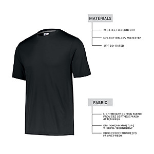 Russell Athletic Mens Short Sleeve Performance T-Shirt, Black, 3X-Large Plus