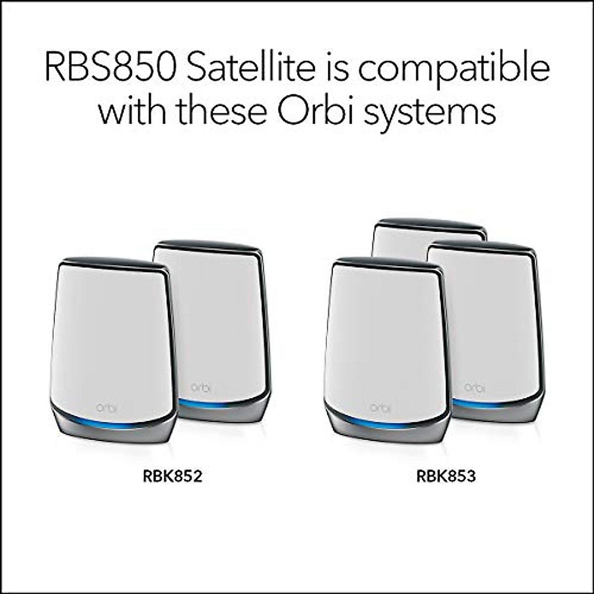 NETGEAR Orbi Whole Home Tri-band Mesh WiFi 6 Add-on Satellite (RBS850) – Works with Your Orbi WiFi 6 System Adds up to 2,500 sq. ft. Coverage AX6000 (Up to 6Gbps)