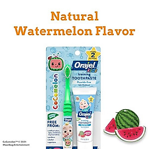 Orajel CoComelon Toddler Battery Powered Training Pack with 1.0oz Paste and Manual Brush