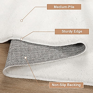 LIVEBOX Princess Pink Rug 3x5 Feet,Fluffy Rug for Girls Bedroom, Cute Furry Rug for Baby Kids Nursery Room, Non Shedding and Non Slip Washable Rug Shaggy Carpet for Living Room Teen Dorm