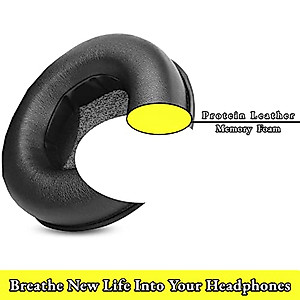 YunYiYi Replacement Foam Ear Pads Pillow Earpads Cushions Cover Cups Compatible with Pioneer HDJ1000 HDJ1500 HDJ2000 HDJ 2000 1000 1500 DJ Headphones (Style 3)