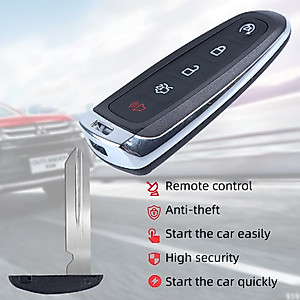 Key Fob Smart Proximity Keyless Entry Remote Control fits for 2011-2015 Ford Edge Explorer, 2013-2019 Flex Focus Taurus and Lincoln MKX MKS MKT Replace P/N: M3N5WY8609 ID46 315Mhz 1 PCS
