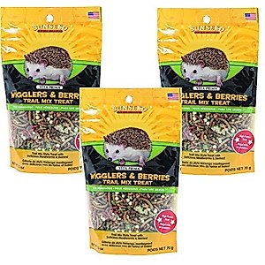 Sunseed Vita Prima Hedgehog Treat-Wigglers & Berries 2.5 Ounce (Pack of 3)