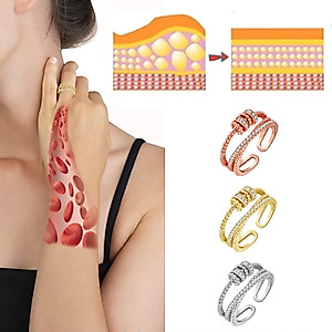 YANCHUN JANSIO Threanic Triple-Spin Ring Spinner Ring Anxiety Ring for My Daughter (3pcs)