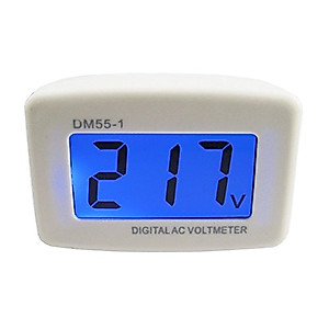 HUAHA AC 80-300V LCD Digital Volt Meter Voltmeter US Plug Electric Pen Voltage Testers Electrical Instruments -Volt Panel Meter Voltage Tester Gauge (White)