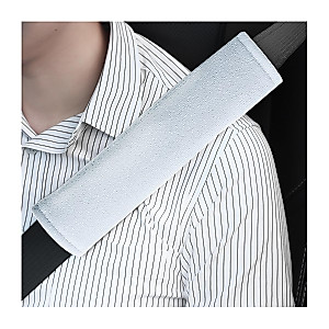 BESULEN Auto Seat Belt Cover, 2 Pack Car Safety Seatbelt Shoulder Pad for More Comfortable Driving, Universal Soft Harness Pad for Backpack Handbag Camera Straps, Compatible with All Cars (Gray)