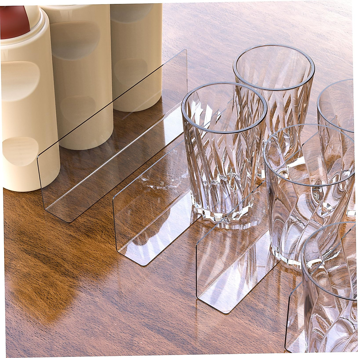 FONDOTIN 10pcs Commodity Divider Magnetic Shelf for Closet Book Wallet Supermarket Fridge Divider Dividers for Bedroom Clear Label Holders Cabinet Shelf Door Goods Ceramics Girl Toy Plastic