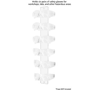 Marketing Holders Sunglasses Holder 6 Pair Wall Mount with Hardware Department Stores Malls Shopping Centers Convenient Clear Acrylic Organizer