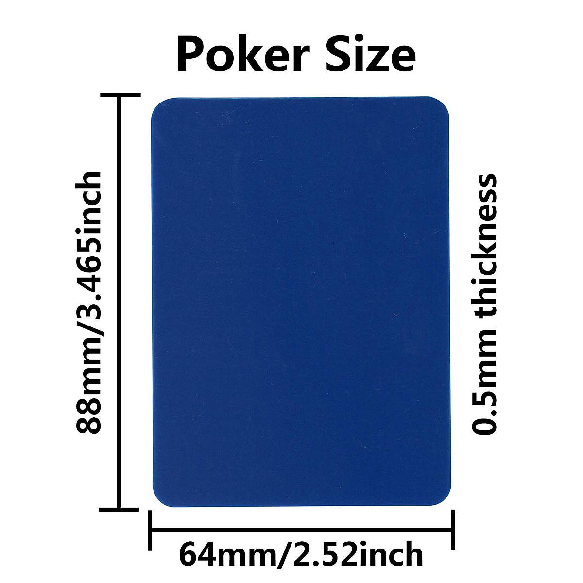 Yuanhe 10Pack Poker Cut Cards - Poker Size Casino Cutting Card in Muti Colors for Poker Texas Hold'em Blackjack Home Games