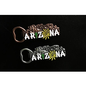 Arizona Bottle Opener Magnet - Decorative Metal Refrigerator Magnet Southwest Beer Lover Gift Idea Arizona Father's Day Gift - Arizona Souvenir… (Bronze)