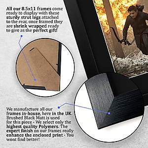 HWC Trading Jeremy Renner USL Framed Signed Printed Autograph Hawkeye The Avengers Print Photo Picture Display - Great Gift Idea - US Letter Size