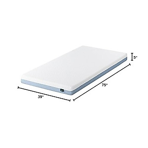ZINUS 5 Inch Cooling Essential Memory Foam Mattress [New Version], Twin, Fiberglass Free, Medium Feel, Cooling Airflow Memory Foam, Certified Safe Foams & Fabric, Mattress in A Box