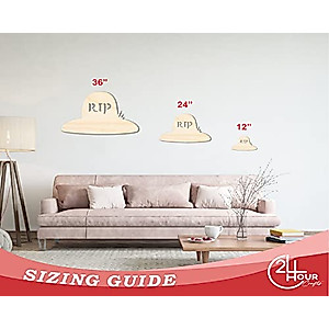 Unfinished Wood RIP Grave Shape - Craft - up to 36" 24" / 1/8"