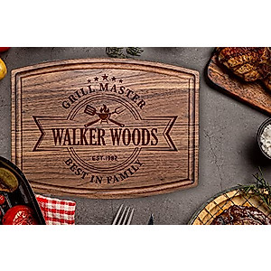 Tayfus Personalized Cutting Boards for Men - Customized Wood Meat Boards for Grill Masters - Unique Custom Gift Ideas for Father's Day, Christmas, Birthday, Anniversary for Men, Dad, Grandpa and Him