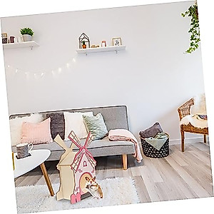 Mipcase 3pcs Hamster Windmill House Squirrel Toys Chinchilla Toys Guinea Pig cage Accessories Hamster Castle House Hamster cage Accessories Hamster Tunnel Wooden Rat Hideout Rat Supplies