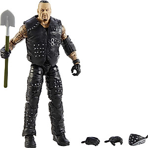 WWE Undertaker Top Picks Elite Collection Action Figure with Boneyard Match Accessories, 6-inch Posable Collectible Gift for WWE Fans Ages 8 Years Old & Up