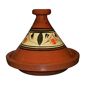 Moroccan Cooking Tagine Handmade Glazed Small 8 inches in diameter Traditional No Lead