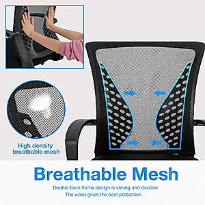 Drafting Chair Tall Office Chair Standing Desk Chair Adjustable Height with Arms Foot Rest Back Support Rolling Swivel Desk Chair Mesh Drafting Stool for Adults (Black)