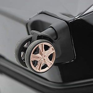 kensie Women's Gemstone Luggage, Black, 2 Piece Set (28"/20")