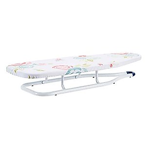 Amazon Basics Ironing Board Tabletop 77x29 cm, White, Floral