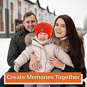 Klarny Outdoors Winter Hat for Kids - Adorable Beanie for Babies | Knitted Skullcap for Boys & Girls | for Ages 0-36 Months Blaze Orange