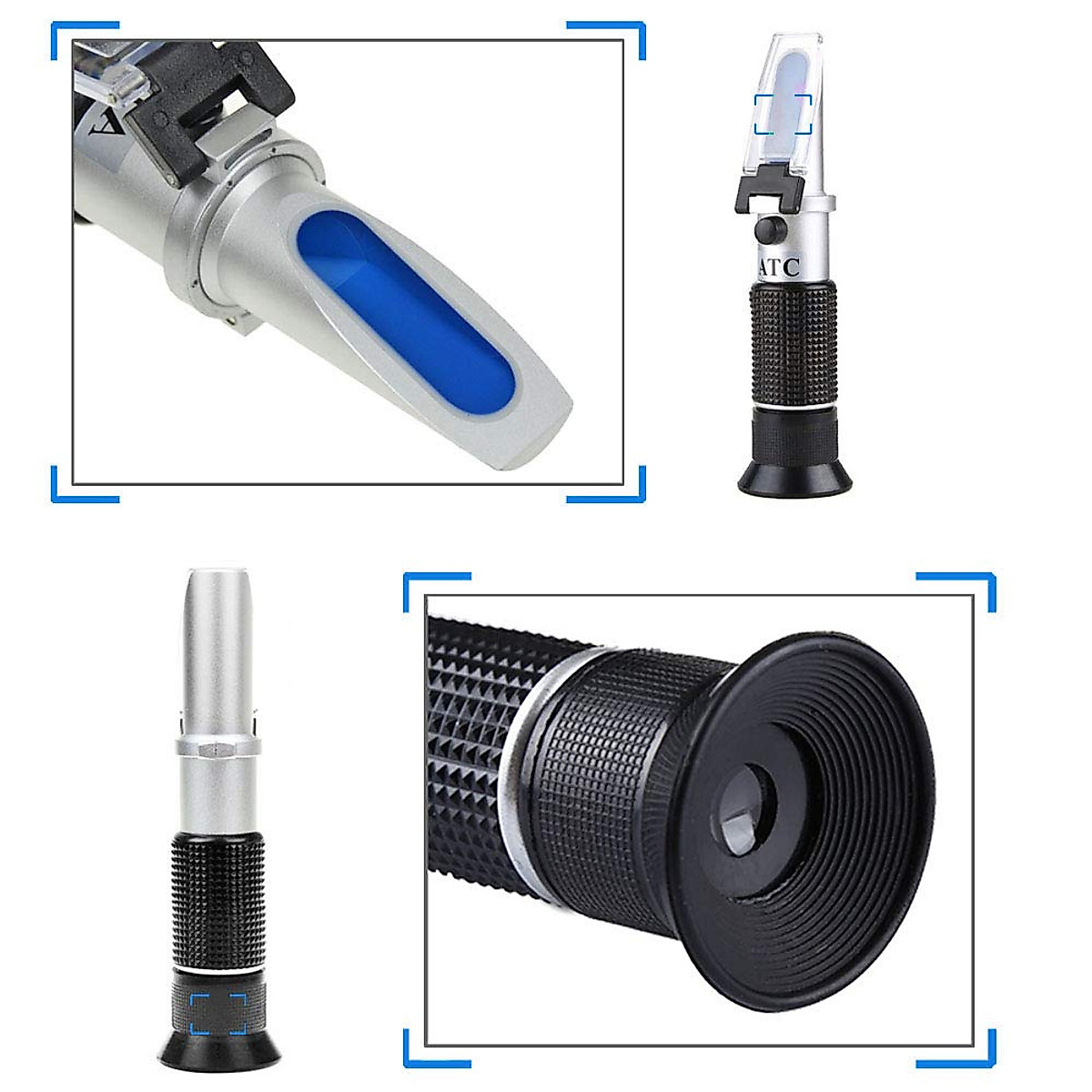 Agriculture Solutions Antifreeze Refractometer Displaying in Fahrenheit for Checking Freezing Point of Automobile Antifreeze Systems and Battery Fluid Condition. Battery Acid, Glycol, Coolant, Antifreeze Tester
