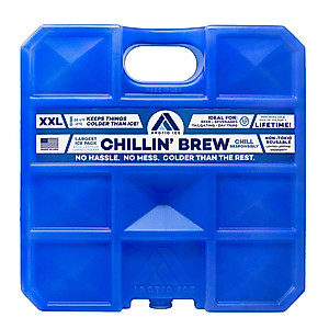 Arctic Ice Chillin' Brew Series Long Lasting High Performance Ice Pack for Beer, Beverages, Tailgating, Day Trips and More - Freezes at 28 Degrees (2-Pack) (XX-Large 10 LB)