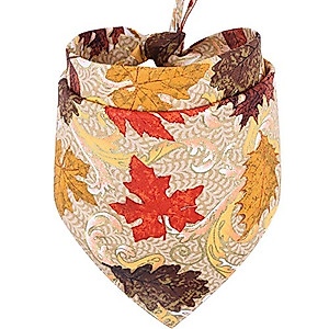 Thanksgiving Dog Bandana Fall Autumn Reversible Triangle Bibs Scarf Accessories for Dogs Cats Pets
