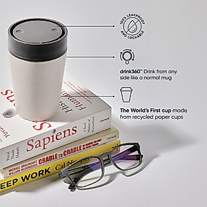 Circular & Co Reusable Coffee Cup - 16oz - 100% Leakproof Large Travel Mug - Made from Recycled Coffee Cups - Sustainble Insulated Coffee Tumbler - BPA Free - Dishwasher Safe