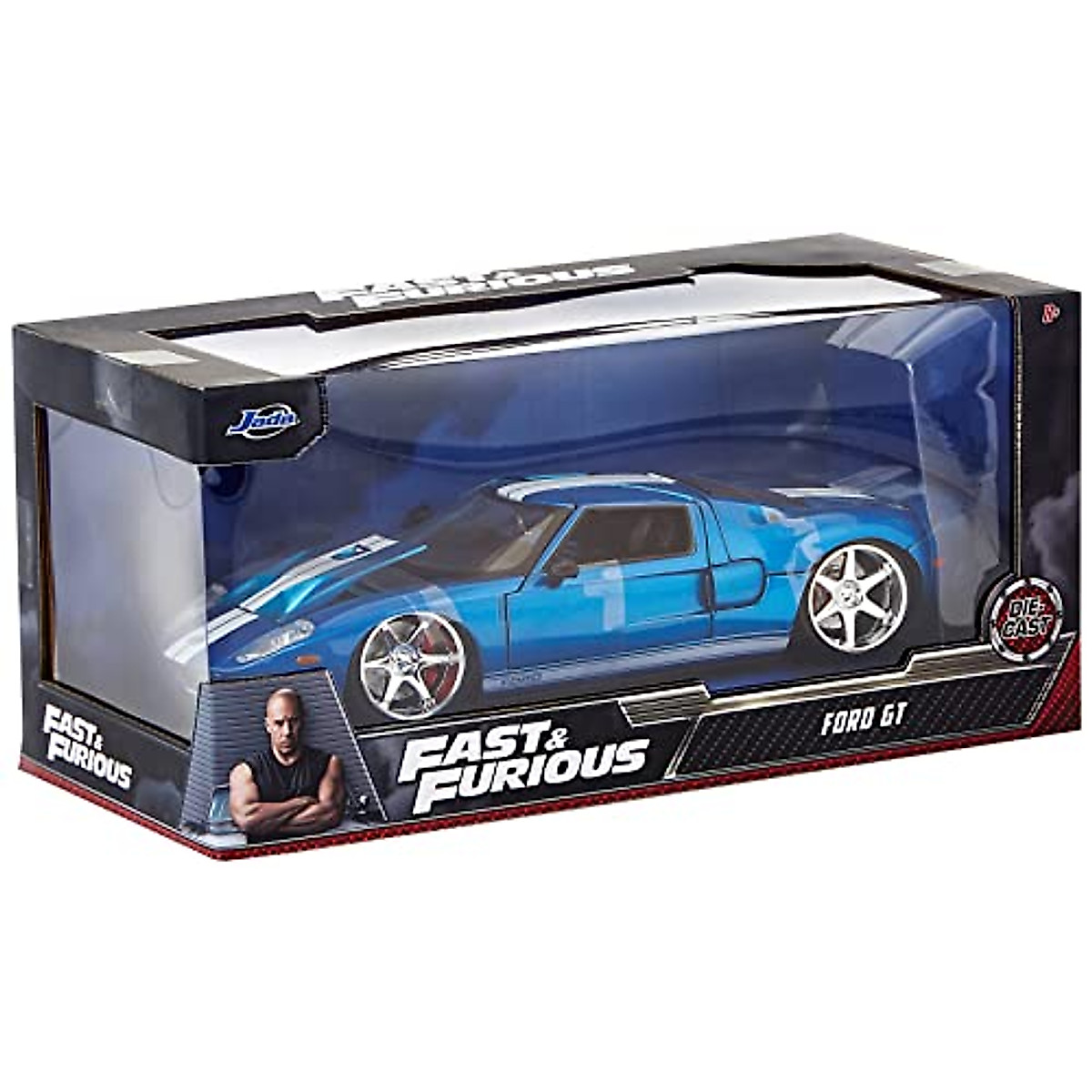 Fast & Furious 1:24 2005 Ford GT Die-cast Car, Toys for Kids and Adults