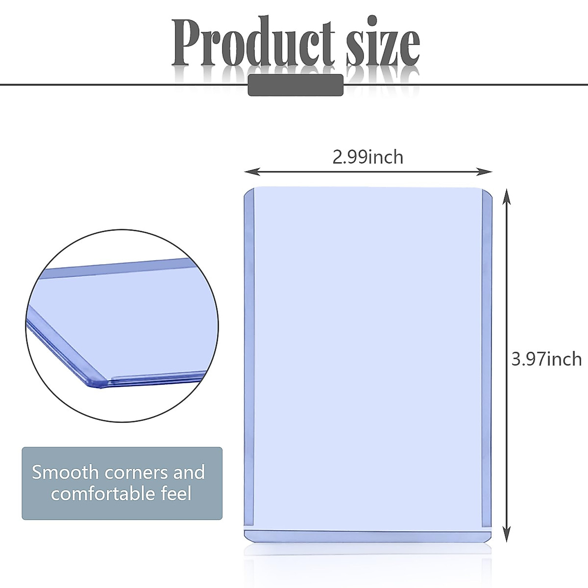 Vmiapxo 100 Pcs 3" x 4" Hard Plastic Card Sleeves, for Cards Waterproof Collector Card Sleeves Plastic Card Holder Protectors for Trading Cards Game Cards Sports Baseball Card