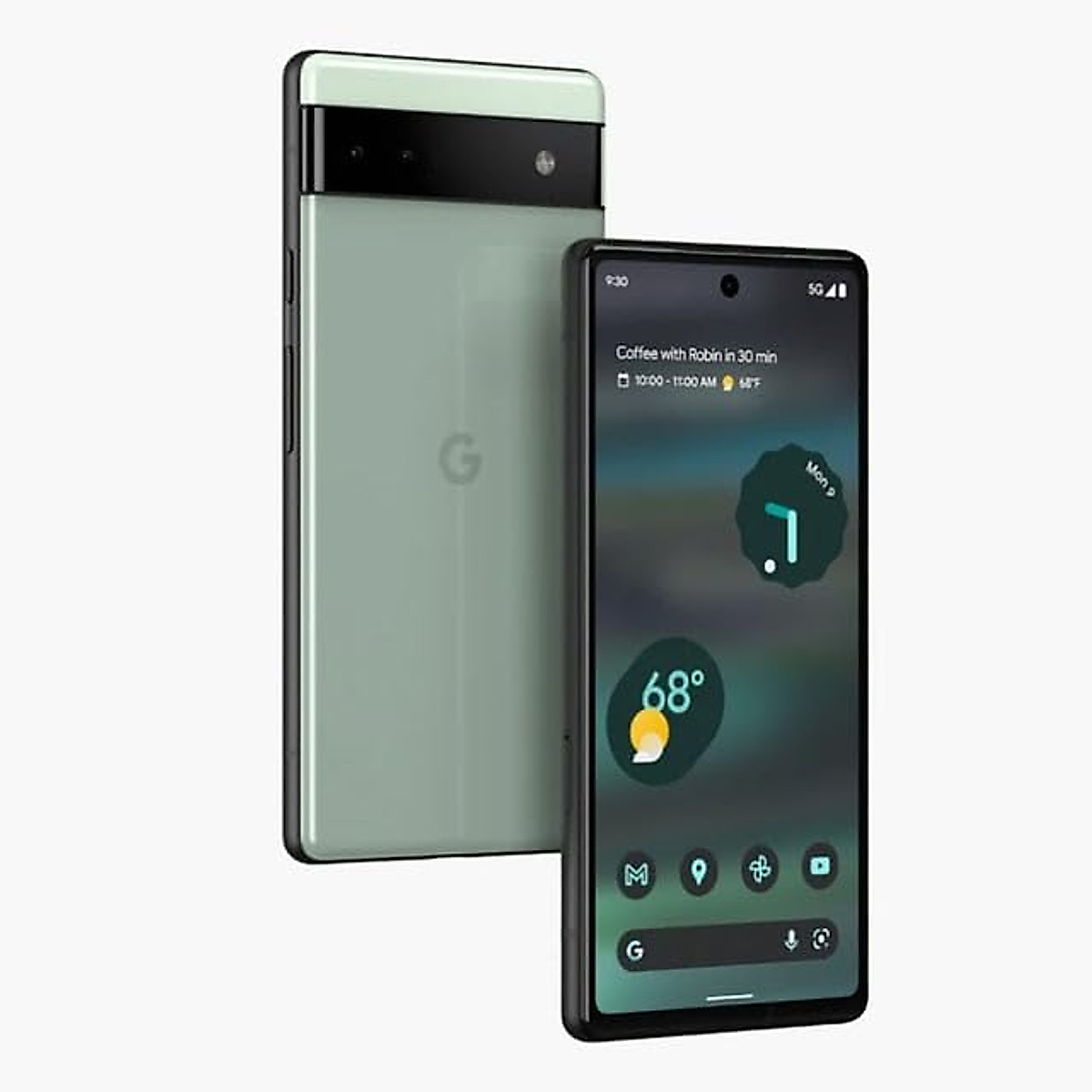 Google Pixel 6A 5G Smartphone 6GB RAM 128GB ROM 6.1" OLED Display Octa Core NFC US/Japan Version Full Screen Android Mobile Phone Add 45W EU Charger/Charcoal/China|128G|6GB|US Version