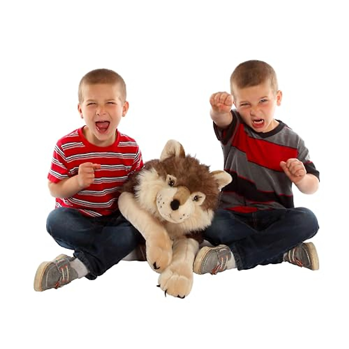 Wild Republic Jumbo Wolf Plush, Giant Stuffed Animal, Plush Toy, Gifts for Kids, 30 Inches