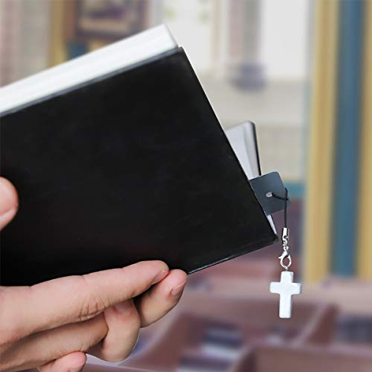 12 Pcs Bible Verses Bookmarks with Cross Pendants, Bookmark for Bible & 6 Pcs Leather Bookmarks, Page Corner Bookmarks.