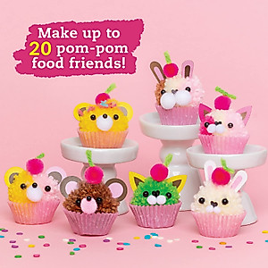 KLUTZ Mini Pom-Pom Food Animals Craft Kit