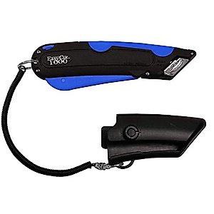 EasyCut 1000 Safe Retractable Box Cutting Utility Knife, Blue, 09780