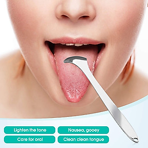 Xuke Tonsil Stone Removal Set Includes 1 Stainless Steel Tonsil Stone Removal Tool, 1 Tonsil Stone Remover with LED Light, 100 Long Swabs andStainless Steel Tongue Cleaner Scraper (small)