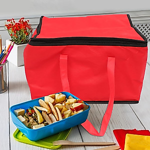 CALLARON 1pc Bag Heavy Duty Tote Coffee Chiller Cooler Take-Out Food Backpack Pizza Pizzazz Insulated Food Drink Carrier for Cake Container Non-Woven Fabric Meals Seafood