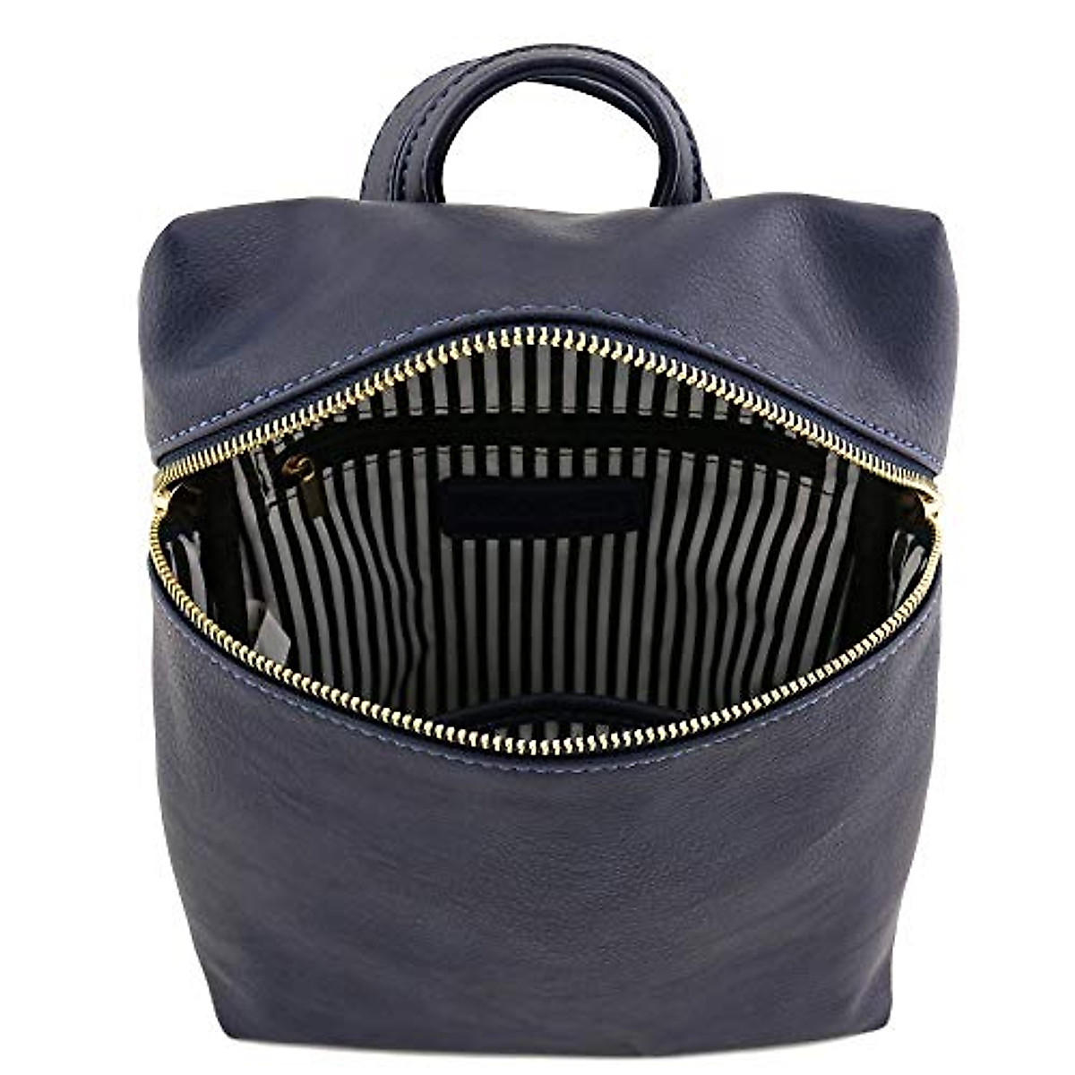 FashionPuzzle Small Versatile Crossbody Backpack (Navy)