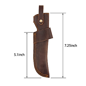 Knife Sheath,Leather Knife Sheath for Belt,Chef Knife Guard,Knife Holster for 5 inch Blade Knife,Knife Holder,Knife Cover Sleeve,EDC Belt Organizer,Sheath for Chef Meat Cleaver,Gifts for Men