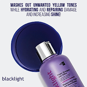 Oligo Professionnel - Blacklight Violet Shampoo - Sulfate-Free Purple Shampoo for blondes - Vegan - Eliminate Yellow Tones - Refresh Faded Highlights - Argan oil - Hydrating Formula - 8.5oz