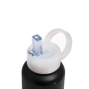 POPFLEX by Blogilates Starry Night Water Bottle - 64 Oz. Insulated Water Bottle for Ice Cold Liquids - Cute Sweat Proof Stainless Steel Water Bottle - Easy Crystal Clear Flip Top Straw, Leak Proof Lid