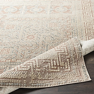 Mark&Day Area Rugs, 5x7 Herblay Global Rose Area Rug, Camel Beige Grey Carpet for Living Room, Bedroom or Kitchen (5'1" x 7'3")