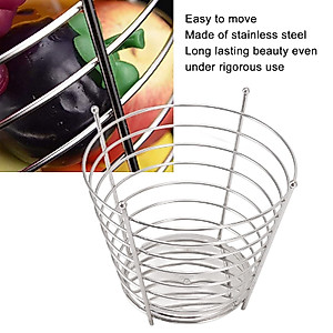 Fruit Bowl, Kitchen Basket, Fruit Basket Stainless Steel Round 4 Legged Snack Fruit Table Basket for Home Organizing Storage