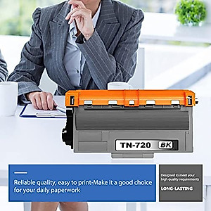 EDH Compatible TN720 TN-720 Toner Cartridge Replacement for Brother High Yield Compatible with DCP-8110DN 8150DN 8510DN MFC-8710DW 8810DW 8910DW 8950DW/DWT HL-5440D 5470DW/DWT Printer (1 Pack,Black)