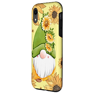 iPhone XR Cute Gnome Sunflower Yellow Pattern For Women Girls Case