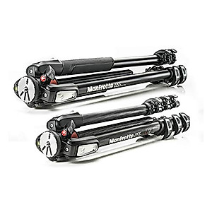 Manfrotto 055 Aluminum 3-Section Tripod with Horizontal Column (MT055XPRO3),Black