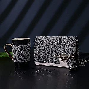 Locacrystal Bling Rhinestone Sticker DIY Home Decor Stickers Self-Adhesive Crystal Sheet Stickers for Cars & Crafts Decoration(Silver,9.4" x 15.8")